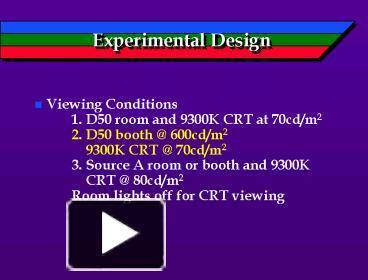 PPT – Experimental Design PowerPoint presentation | free to view - id ...