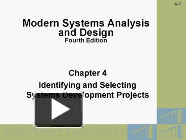 Identifying and Selecting Systems Development Projects presentation ...