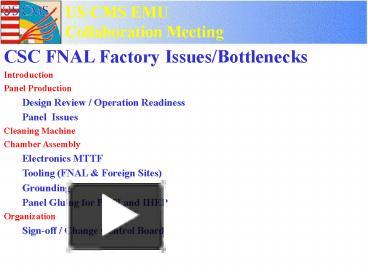 US CMS EMU presentation | free to view