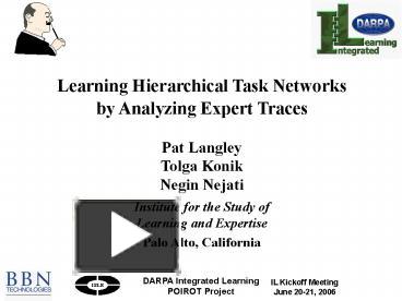 Learning Hierarchical Task Networks presentation | free to download