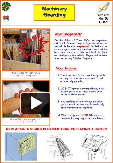 REPLACING A GUARD IS EASIER THAN REPLACING A FINGER presentation | free ...