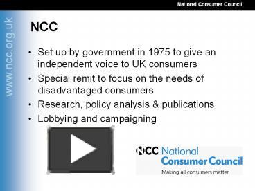 PPT – NCC PowerPoint presentation | free to view - id: 146765-ZjE2M