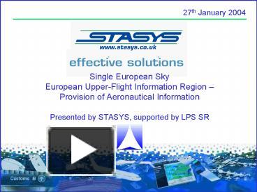 Single European Sky European UpperFlight Information Region Provision ...