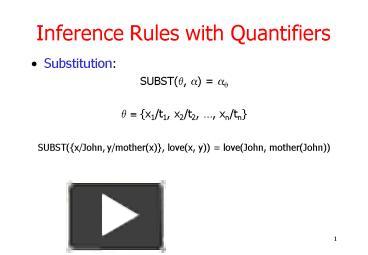 Inference Rules with Quantifiers presentation | free to view