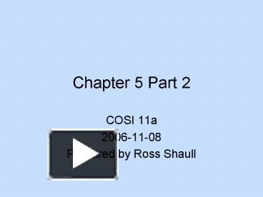 PPT – Chapter 5 Part 2 PowerPoint presentation | free to download - id ...