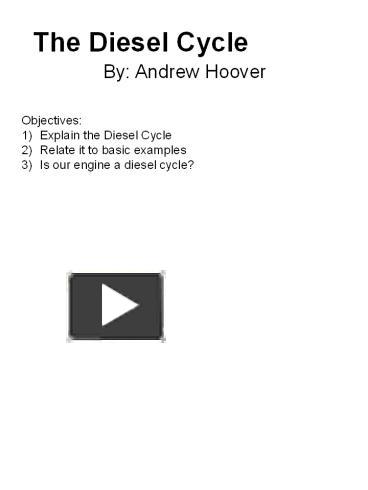 PPT – The Diesel Cycle PowerPoint presentation | free to download - id ...