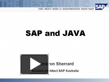 PPT – SAP and JAVA PowerPoint presentation | free to view - id: 146fec ...