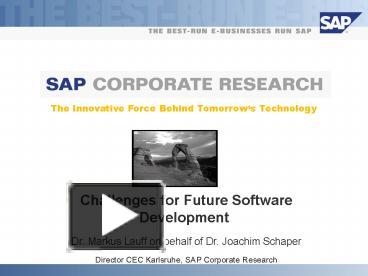 PPT – Challenges for Future Software Development PowerPoint ...