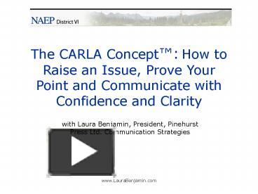 How to Communicate with Confidence and Clarity presentation | free to view