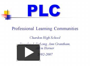 Professional Learning Communities presentation | free to view