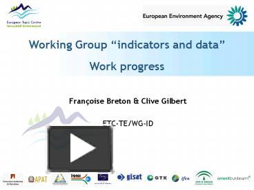 PPT – Working Group indicators and data Work progress PowerPoint ...