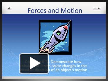 PPT – Forces and Motion PowerPoint presentation | free to view - id ...