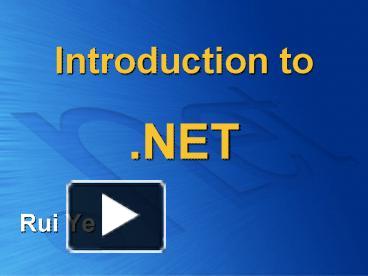 Introduction to .NET presentation | free to download