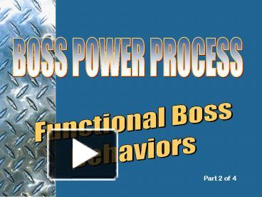 BOSS POWER PROCESS presentation | free to view