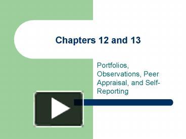 PPT – Chapters 12 and 13 PowerPoint presentation | free to view - id ...