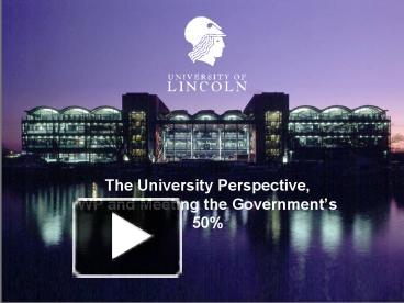 PPT – The University Perspective, PowerPoint presentation | free to ...