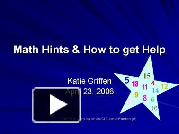 PPT – Math Hints PowerPoint presentation | free to view - id: 148010-N2ZkM