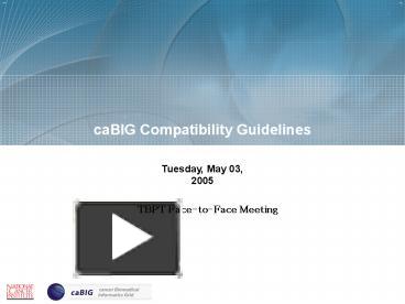 caBIG Overview presentation | free to view