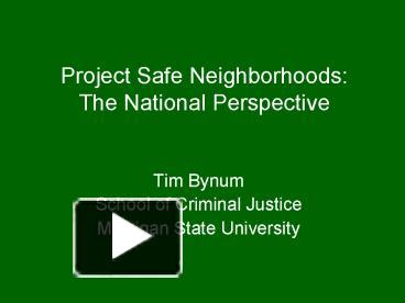 Tim Bynum presentation | free to view