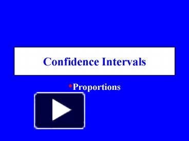Confidence Intervals presentation | free to view