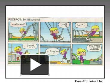 Physics 2211: Lecture 1 Notes presentation | free to view