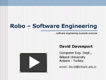 PPT – Robo Software Engineering PowerPoint presentation | free to view ...