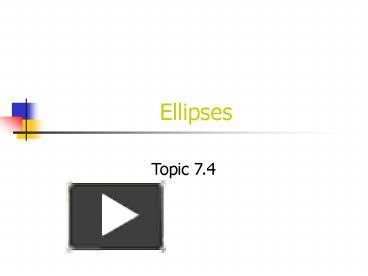 Ellipses presentation | free to download