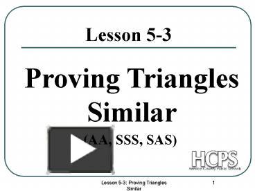 PPT – Proving Triangles Congruent PowerPoint presentation | free to ...