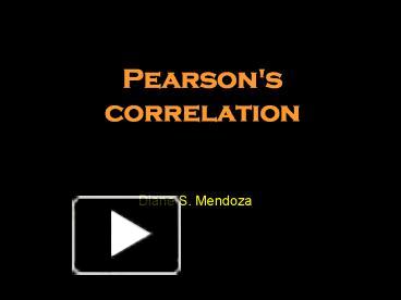 Pearson's correlation presentation | free to view
