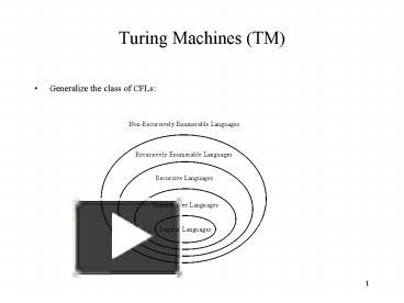 PPT – Turing Machines TM PowerPoint presentation | free to view - id ...