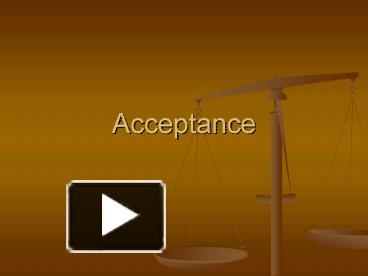 Acceptance presentation | free to download