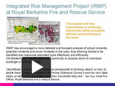 PPT – Integrated Risk Management Project IRMP at Royal Berkshire Fire ...