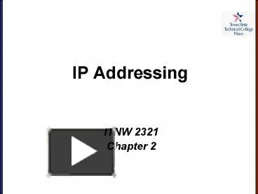 IP Addressing presentation | free to view