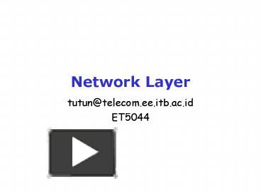 PPT – Network Layer PowerPoint presentation | free to view - id: 14918b ...