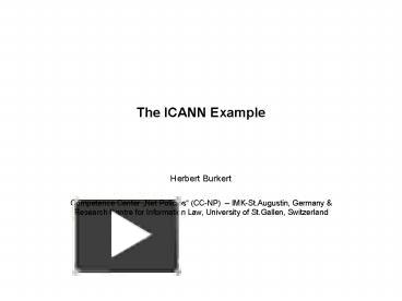 The ICANN Example presentation | free to view