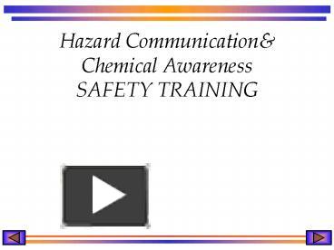 Hazard Communication presentation | free to view