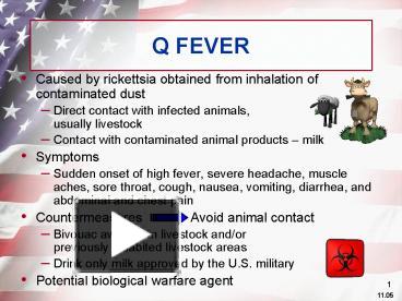 PPT – Q FEVER PowerPoint presentation | free to view - id: 149615-NTViN