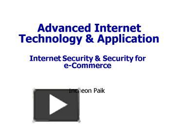 Advanced Internet Technology presentation | free to view