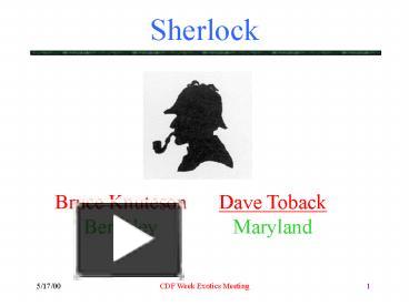Sherlock presentation | free to download