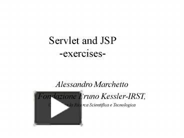 Servlet and JSP presentation | free to view