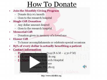 PPT – How To Donate PowerPoint presentation | free to view - id: 14a22d ...