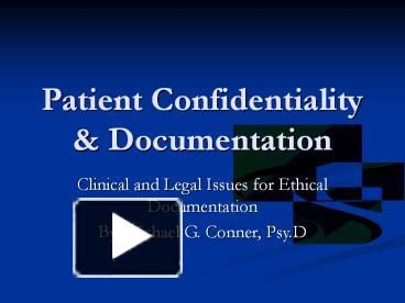 Patient Confidentiality presentation | free to download