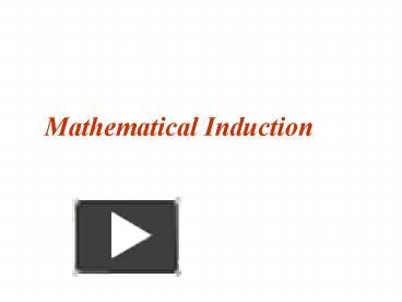 Mathematical Induction presentation | free to view
