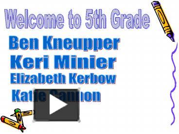 Welcome to 5th Grade presentation | free to view