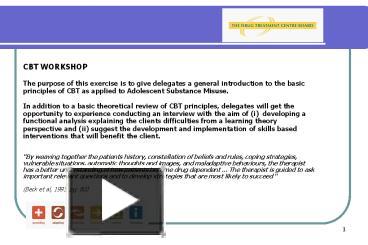CBT WORKSHOP presentation | free to download