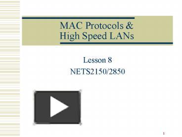 MAC Protocols presentation | free to view
