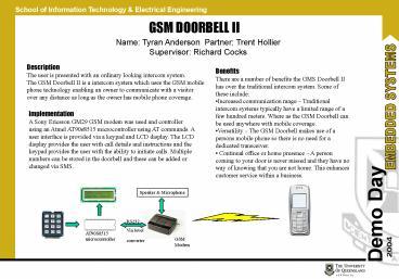 PPT – GSM DOORBELL II PowerPoint presentation | free to view - id ...
