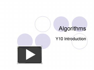 PPT – Algorithms PowerPoint presentation | free to view - id: 14a90d-ZmE0O