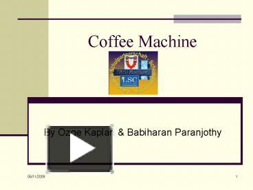 Coffee Machine presentation | free to view