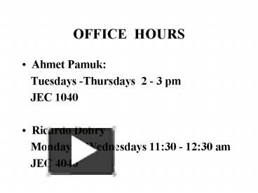 OFFICE HOURS presentation | free to view